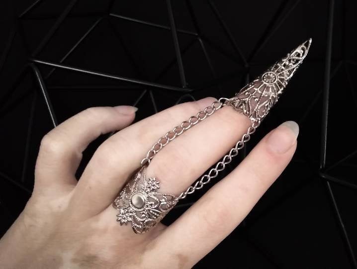Hand Armor Finger Claws Goth Halloween Gift Claw Rings | Etsy