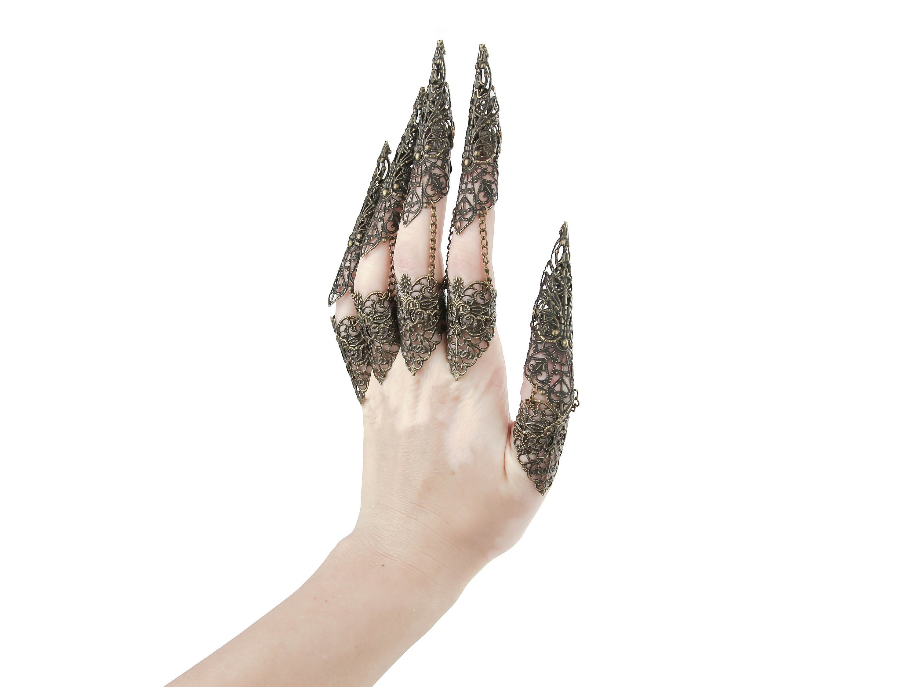 Claw Rings Full Finger "kona" Drag Queen Ring Finger Claws Goth Nail ...