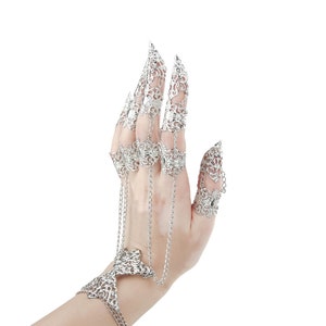 Full Hand Claws "ophelia" Gothic Jewelry Gift Finger Claw - Goth ...