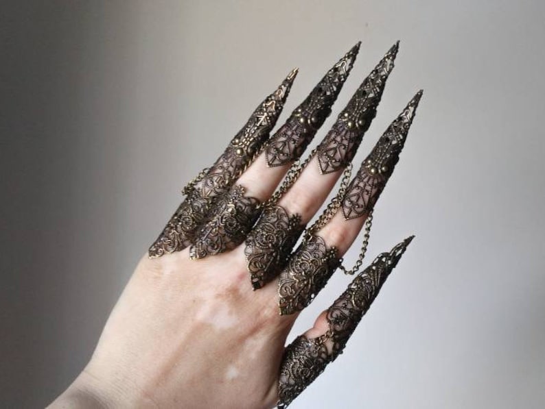 Finger Claws Steampunk Jewelry kona Drag Queen - Etsy