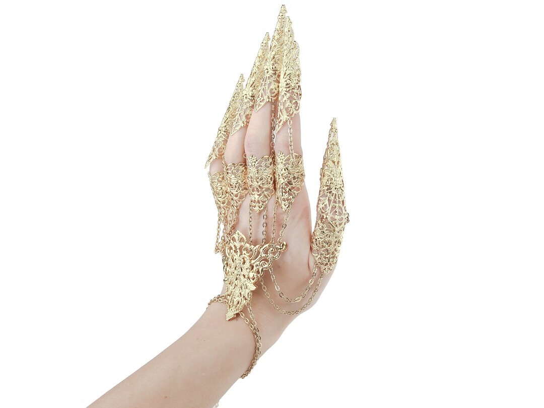Hand Finger Claws, Metal Glove "diablo" - Hand Armor - Vampire Jewelry ...