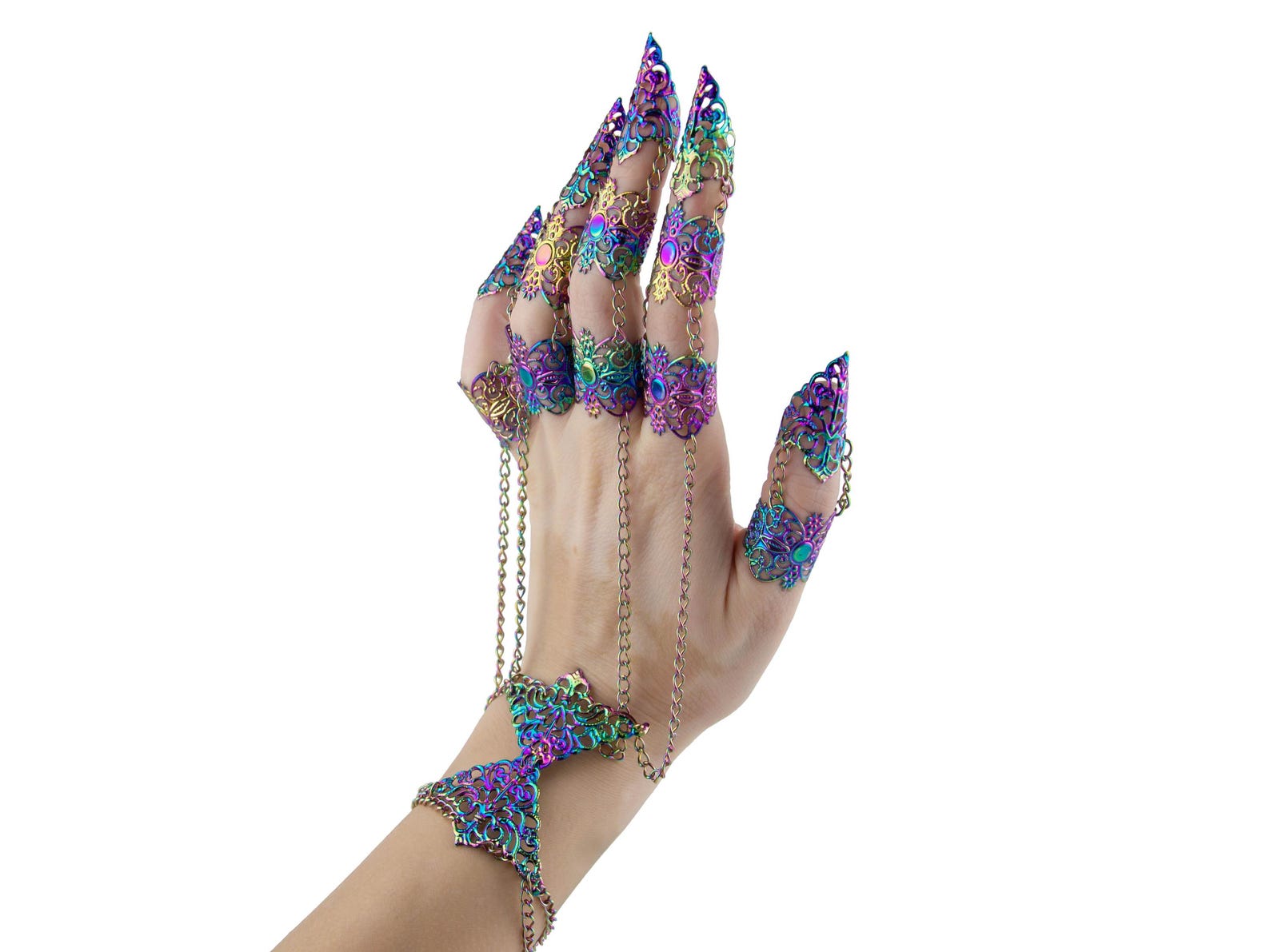 Full Hand Claws "ophelia" Gothic Jewelry Gift Finger Claw - Goth ...