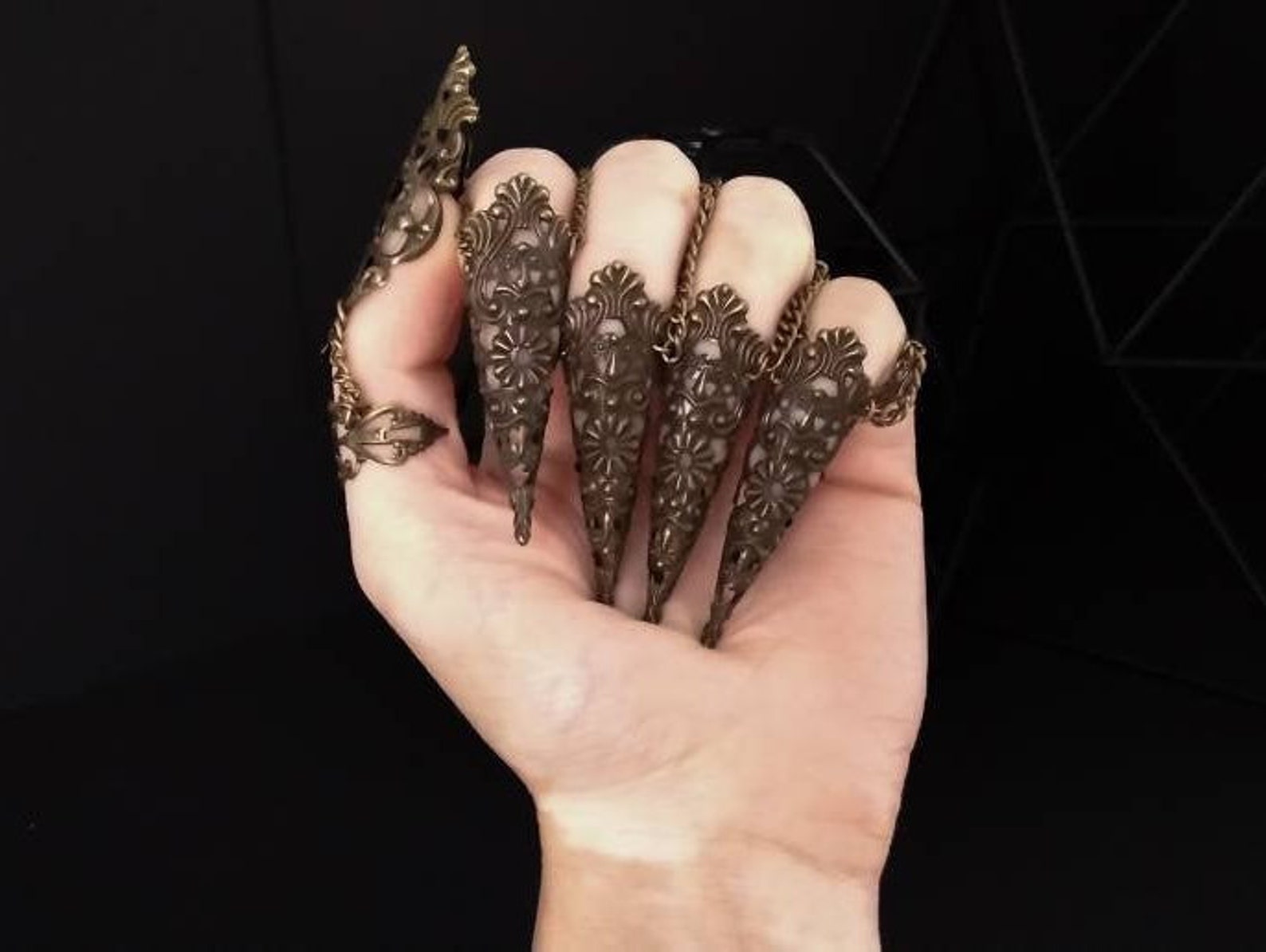 Full Hand Armour alik Gothic Finger Claws Dark - Etsy