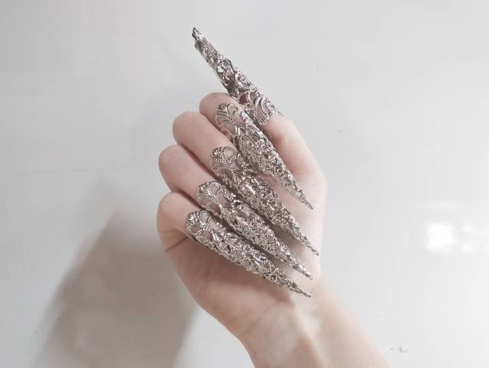 Extra Long Nail Claws jix Claw Rings Goth Wedding | Etsy