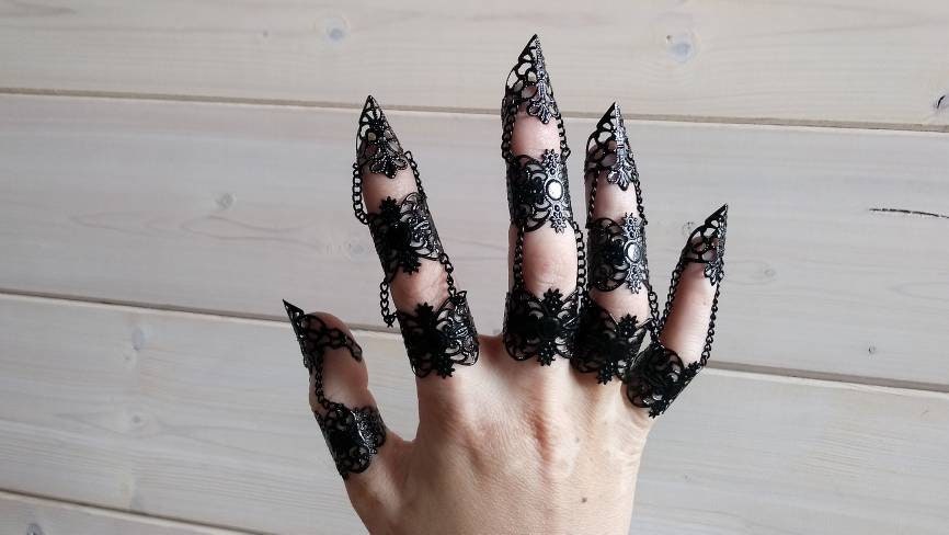Full Hand Claws X10 Claw Ring eleine Gothic Gift - Etsy