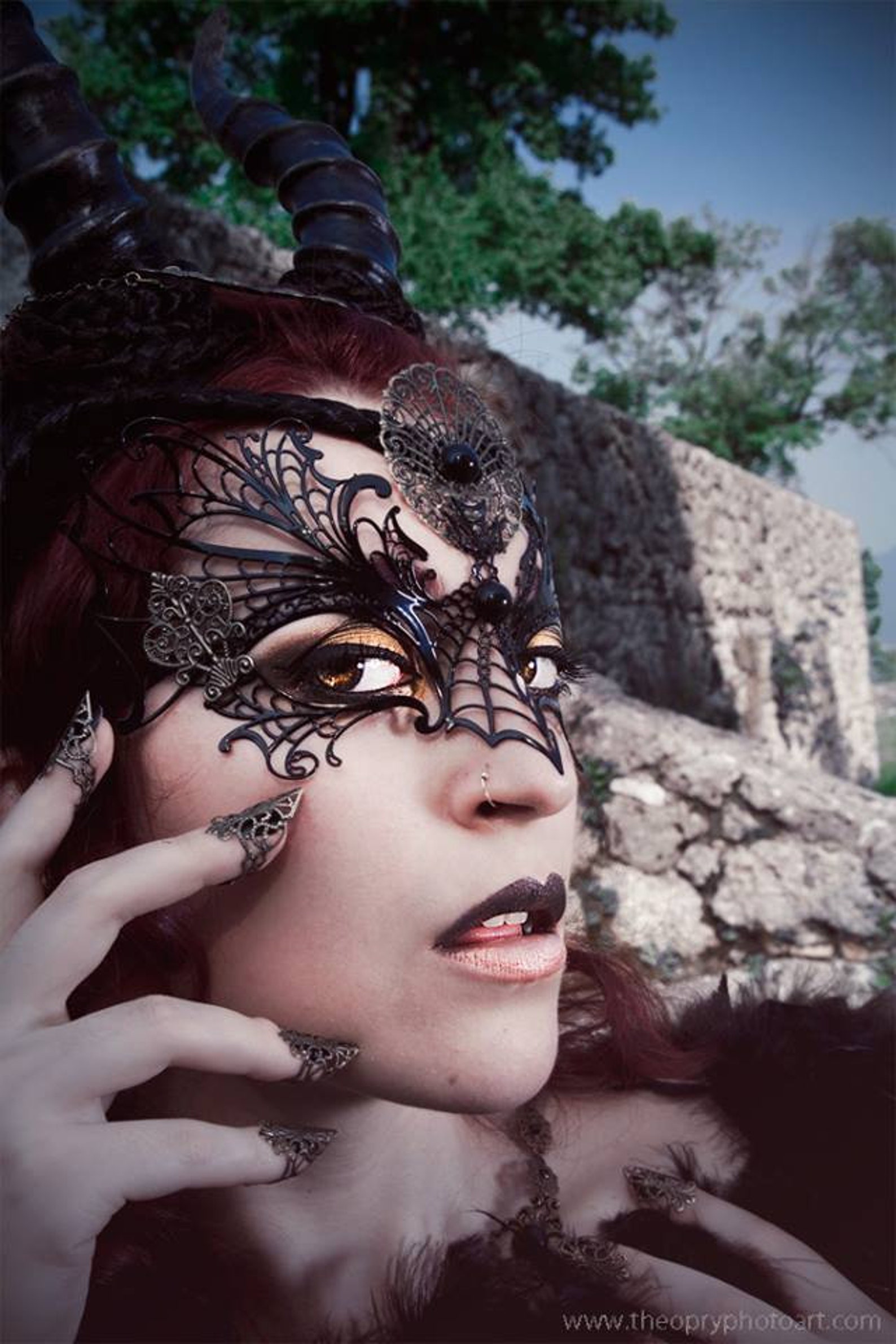 Nail Finger Claws obsidian Claw Rings Bridesmaid | Etsy