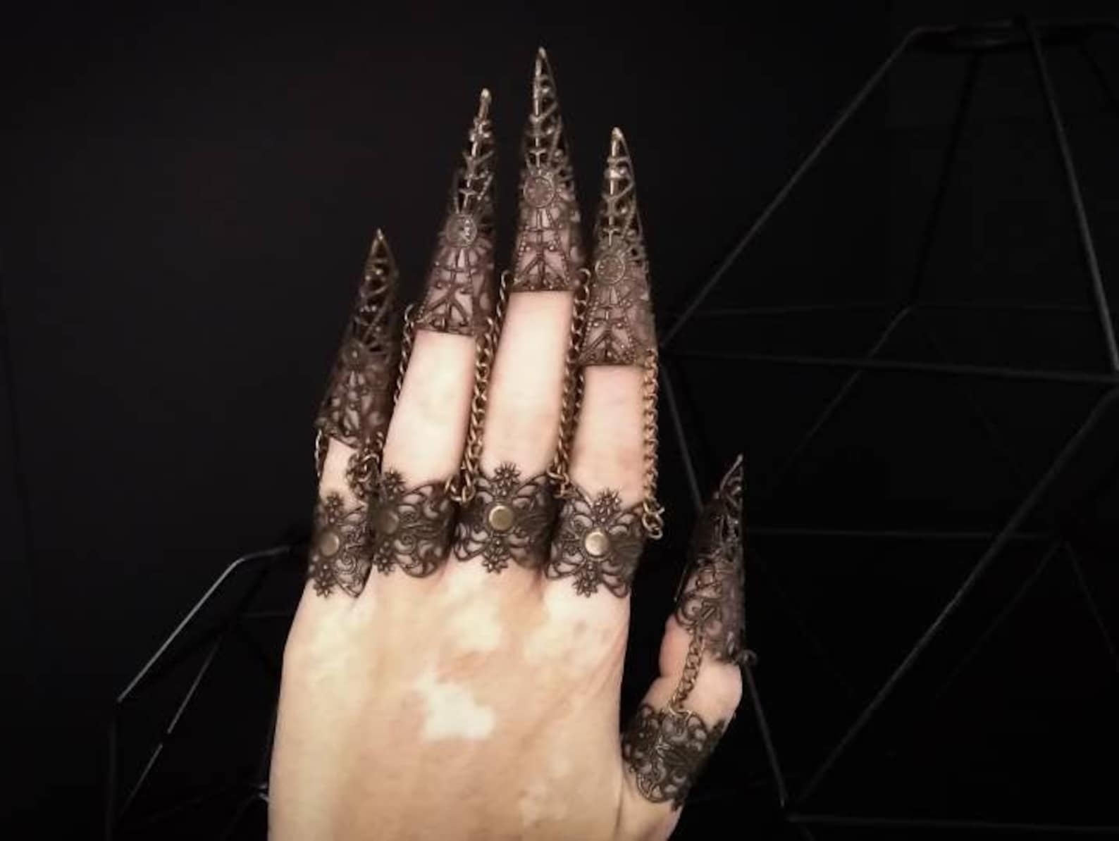 Hand Armor Finger Claws Goth Halloween Gift Claw Rings | Etsy