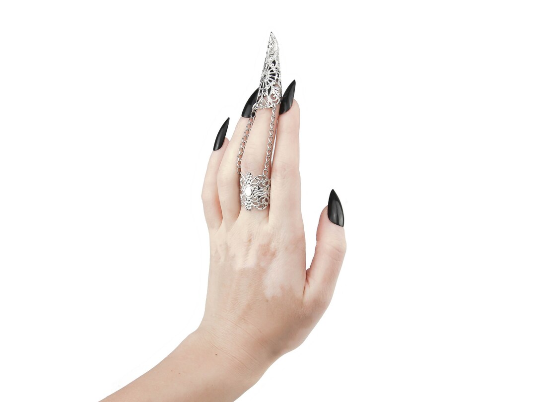 Goth Ring Set X1 Ring Metal Claw "kali" Double Ring, Gothic Gift for ...