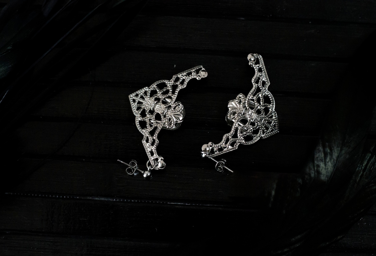 Cuff Earrings Goth Lightweight Earrings "mistral" Gift for Her Gothic ...