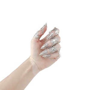 Full Hand Claws X10 Claw Ring "eleine" Gothic Gift Idea Horror Jewelry ...