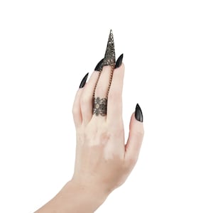 Goth Ring Set X1 Ring Metal Claw "kali" Double Ring, Gothic Gift for ...