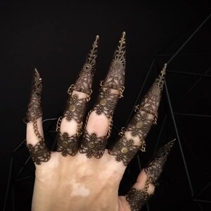 Finger Claw Rings sylva Gothic Nail Jewelry | Etsy