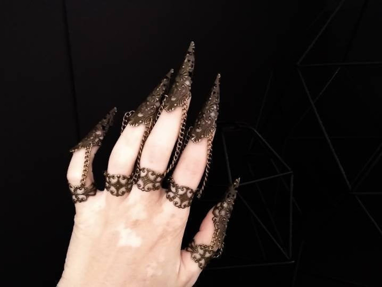 Full Hand Armour alik Gothic Finger Claws Dark | Etsy