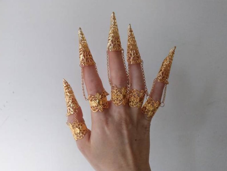 Hand Armor Finger Claws Goth Halloween Gift Claw Rings | Etsy
