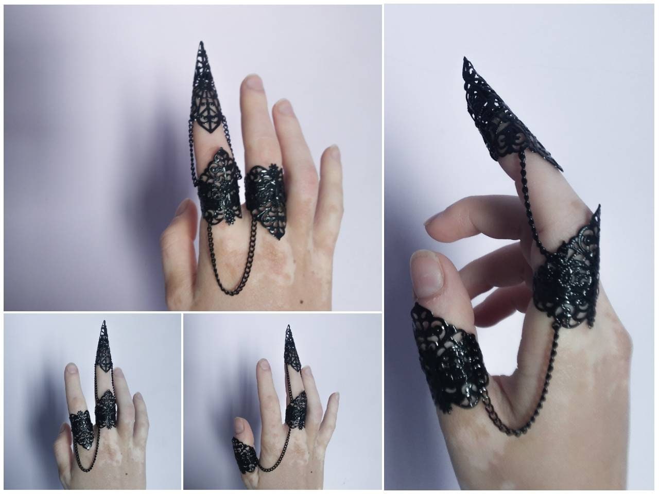 Double Ring Full Finger Ring Claw Rings sigit - Etsy