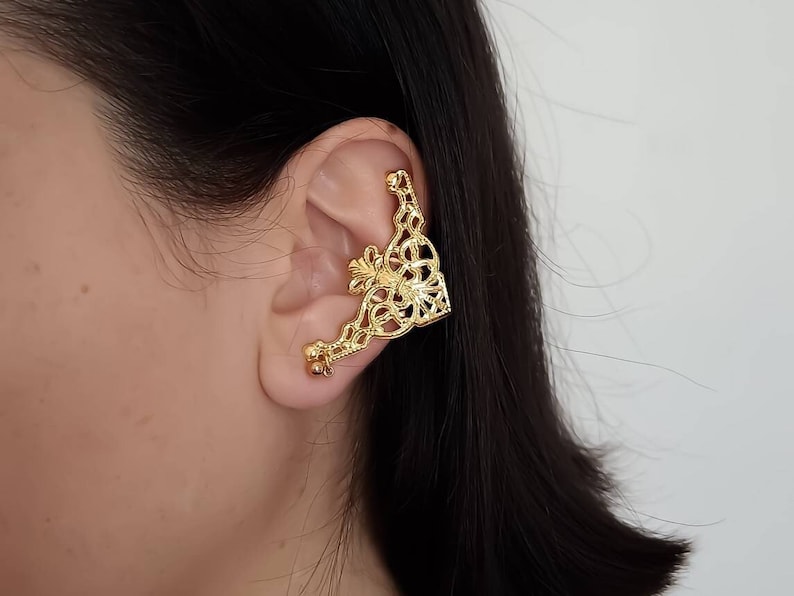 Cuff Earrings Goth Lightweight Earrings "mistral" Gift for Her Gothic ...
