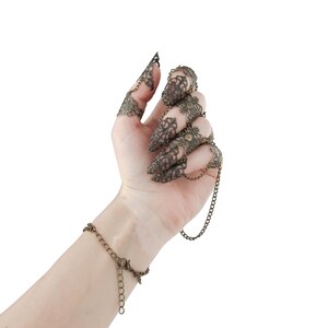 Full Hand Claws "ophelia" Gothic Jewelry Gift Finger Claw - Goth ...