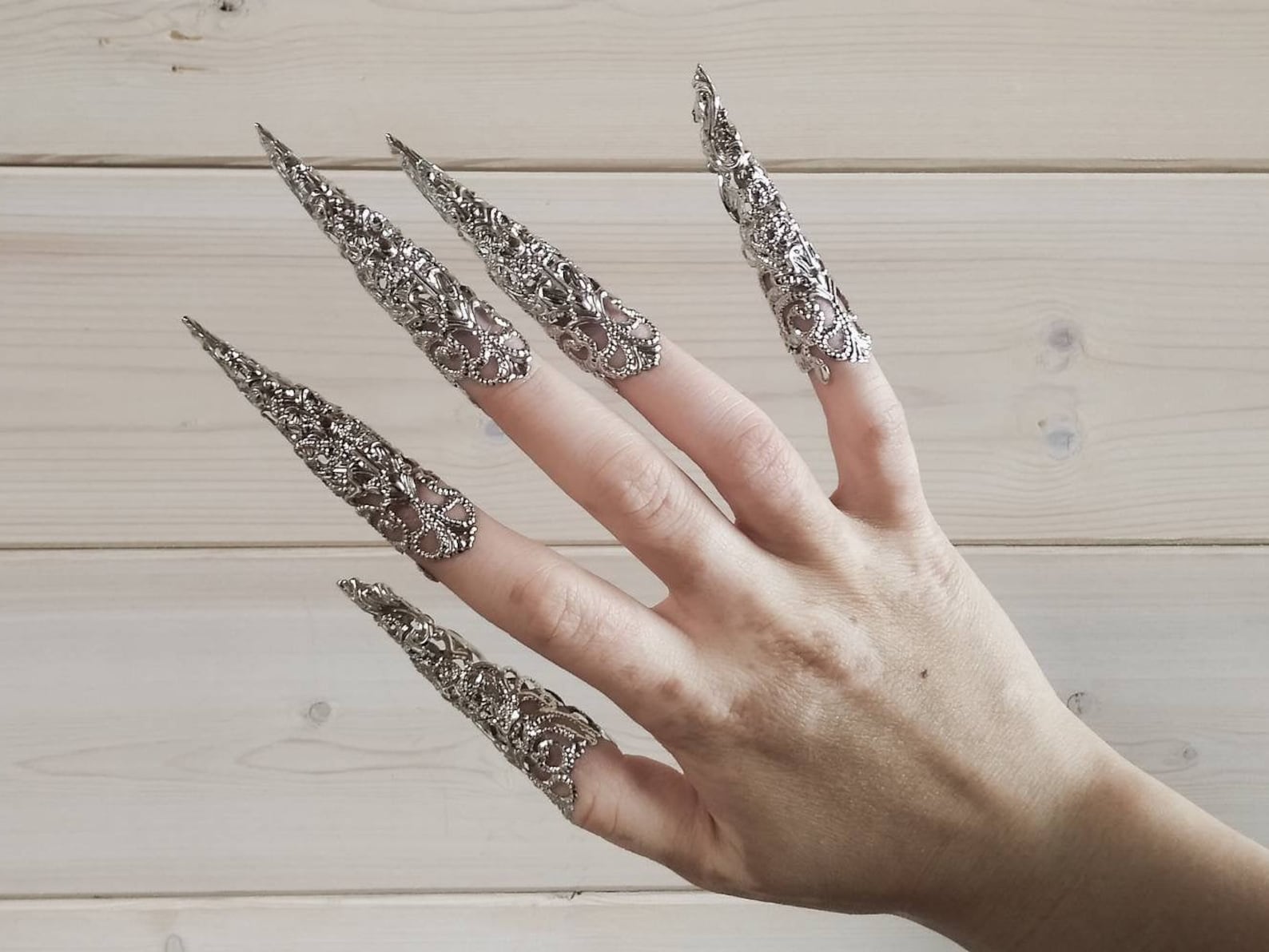 Extra Long Nail Claws "jix" Claw Rings Halloween Goth Wedding Gift ...