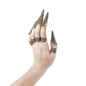 Full Hand Armour "alik" Gothic Finger Claws - Gothic Gift for Her, Goth ...