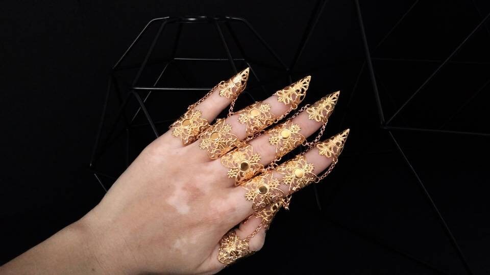 Full Hand Claws X10 Claw Ring eleine Gothic Gift - Etsy