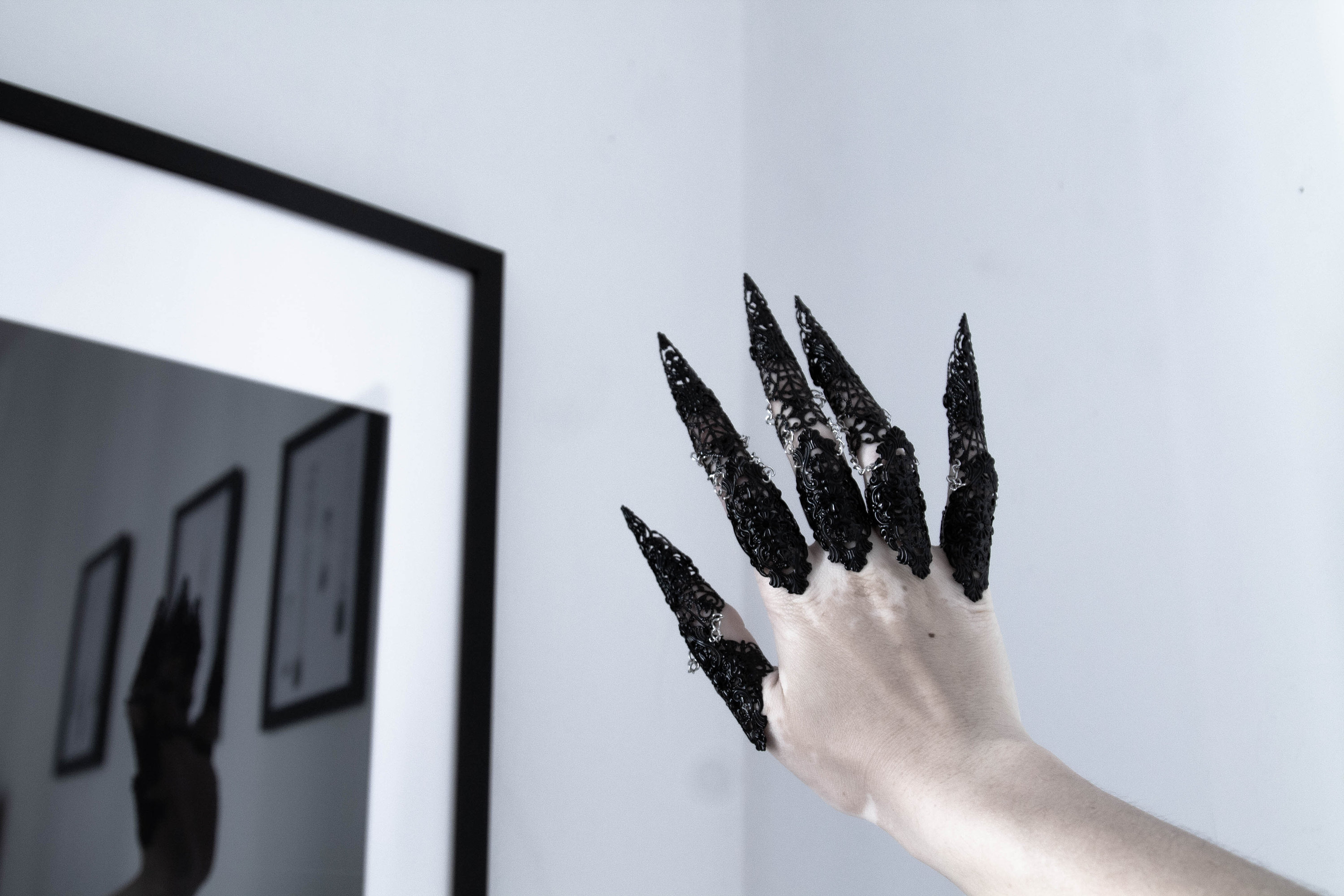 Gothic Claw Rings, Full Finger Claws Midi Ring "stokksnes" Vampire ...