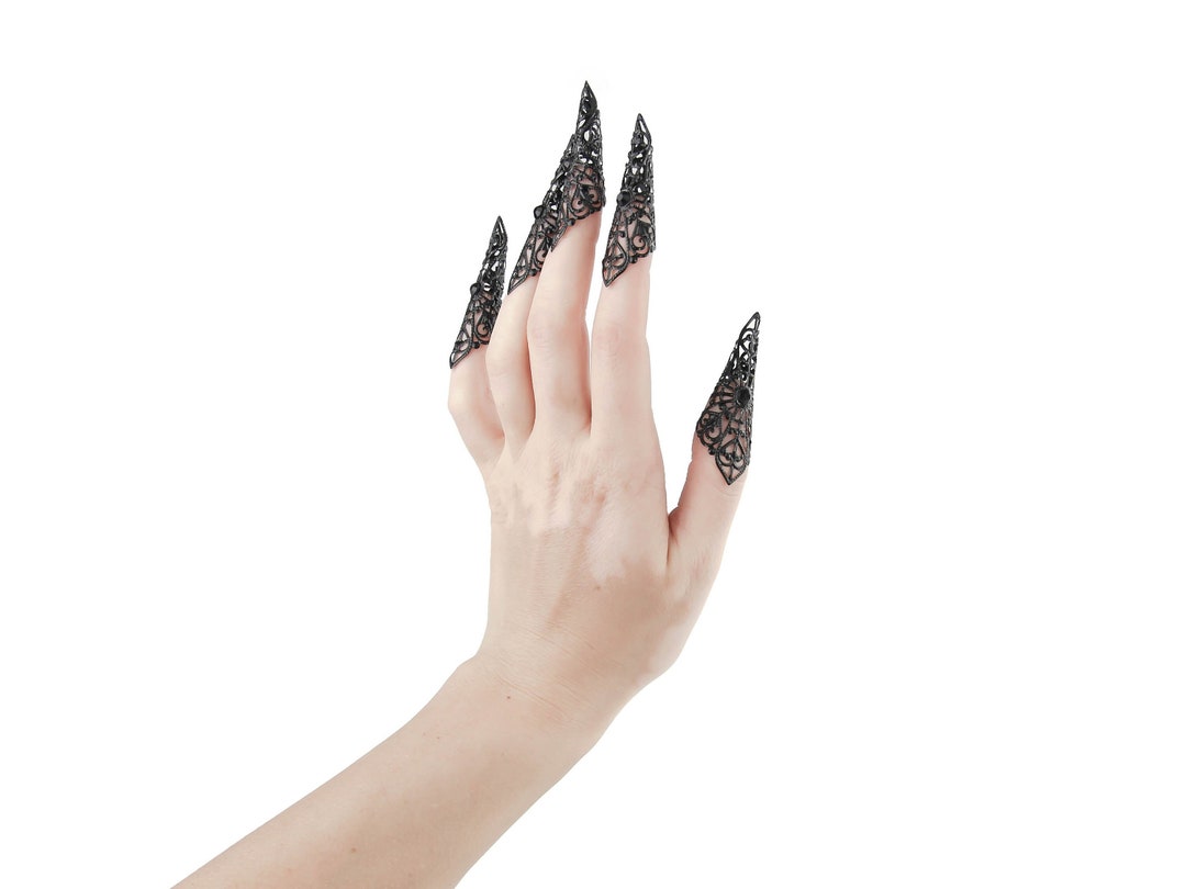 Black Claws Nail Finger Claws "stern" Nail Tips Jewelry Horror, Gothic ...