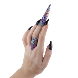 Claw Rings Full Finger "kona" Drag Queen Ring Finger Claws Goth Nail ...
