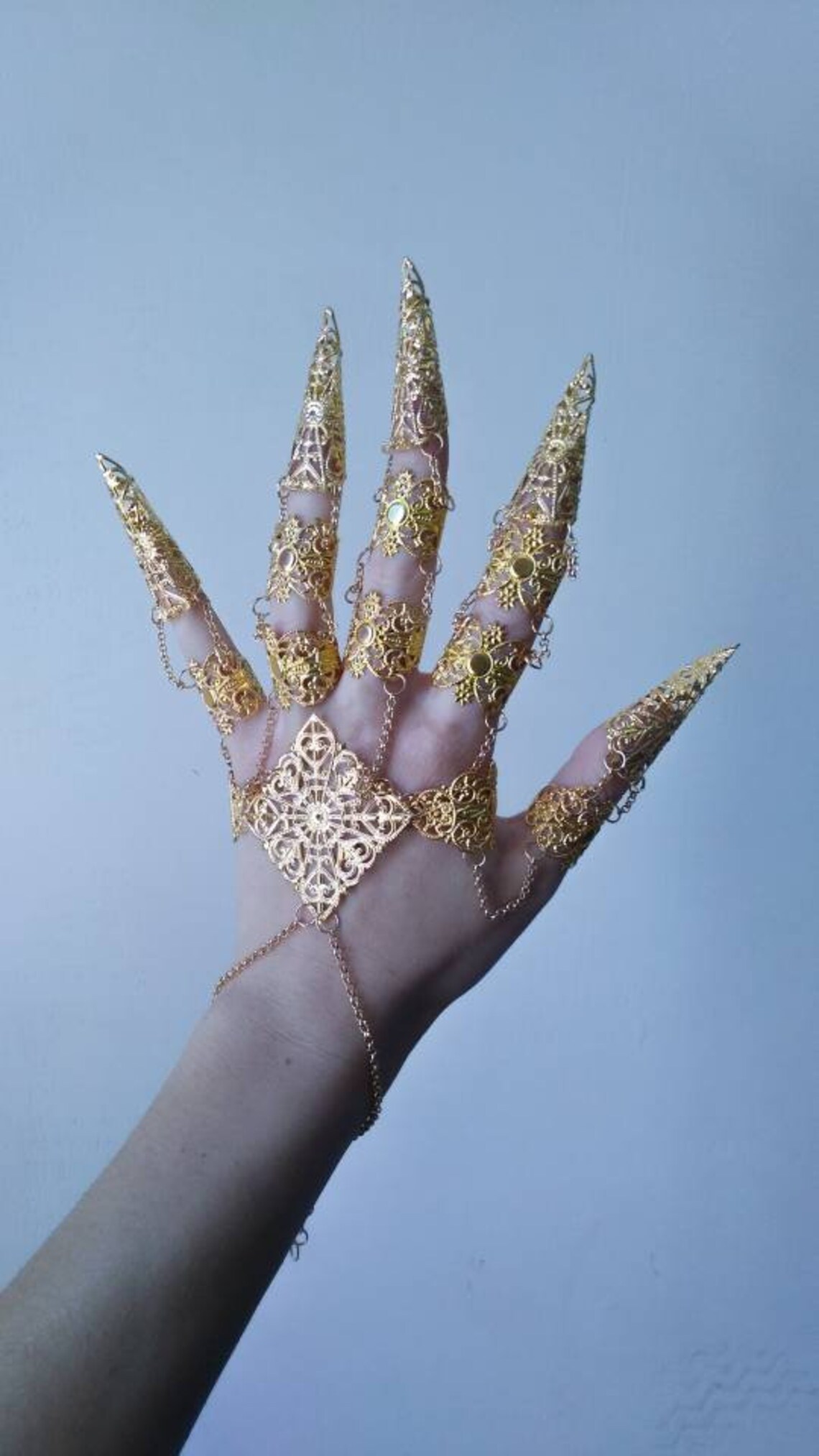 Black Full Hand Armour tidde Black Claw Rings - Etsy