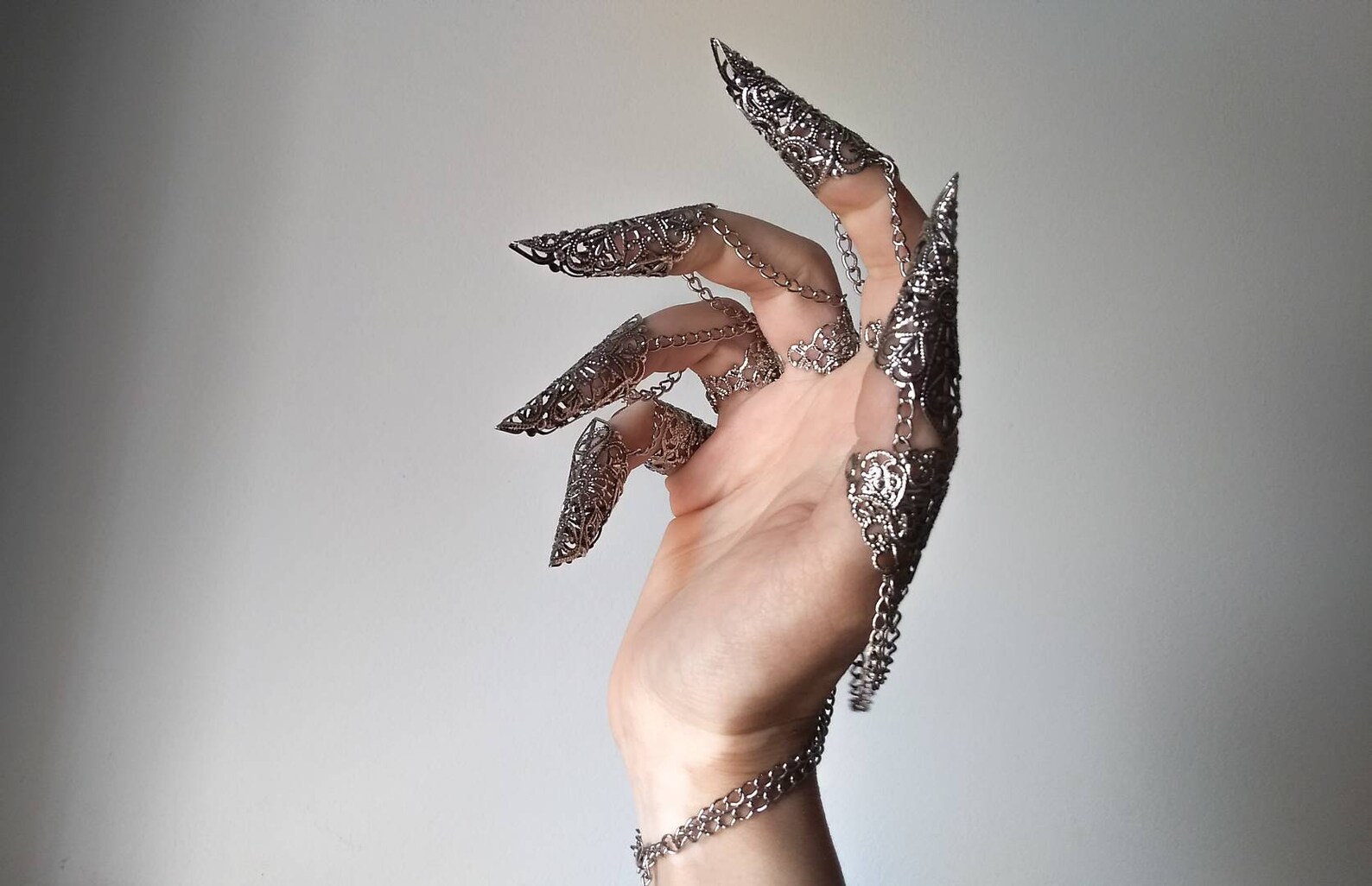 Hand Finger Claws diae Metal Glove With Armor - Etsy