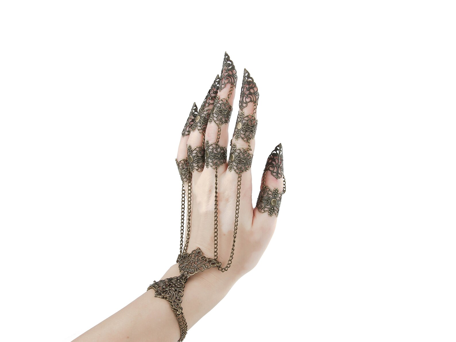 Full Hand Claws ophelia Gothic Jewelry Gift Finger Claw Goth Galentines ...
