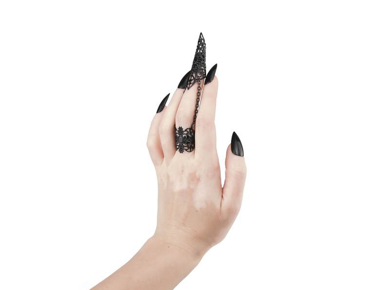 Goth Ring Set X1 Ring Metal Claw "kali" Double Ring, Gothic Gift for ...