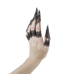 Hand Armor Finger Claws Goth Gift, Punk Claw Rings "kali" Goth Girl ...