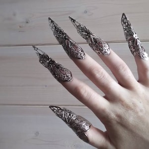 Nail Claws Goth Claw Rings "lilly" Gift Ideas Gothic Witch Jewelry Gift ...
