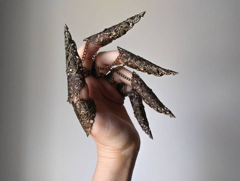 Finger Claws Steampunk Jewelry kona Drag Queen - Etsy