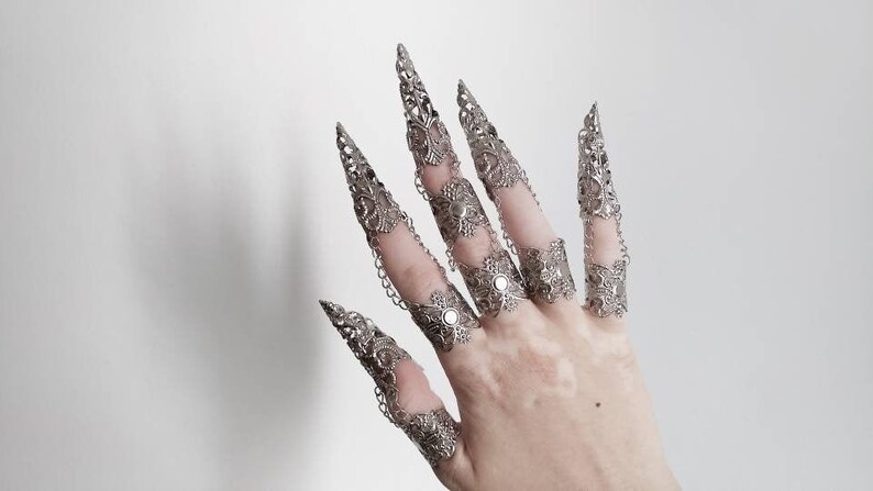 Full Finger Claw Rings vix Dark Alterative Goth - Etsy