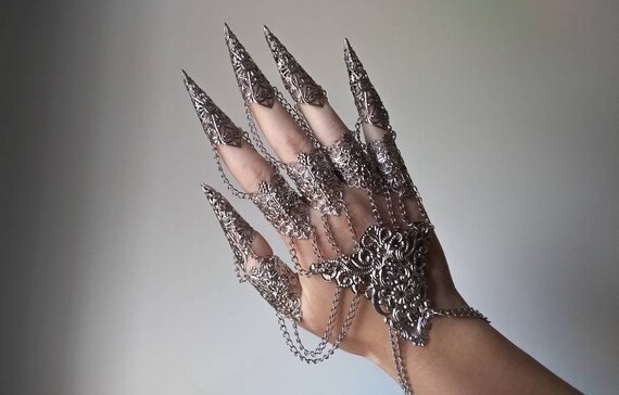 Hand Finger Claws Diae Metal Glove with Armor | Etsy