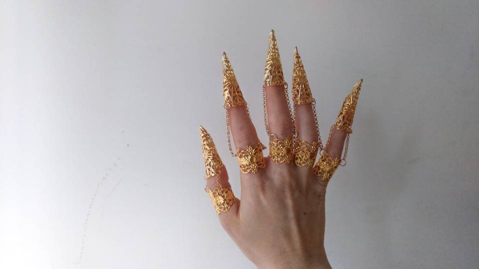 Finger Claws Set x10 Wiccan Jewelry Kali | Etsy