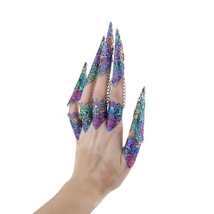 Claw Rings Full Finger "kona" Drag Queen Ring Finger Claws Goth Nail ...