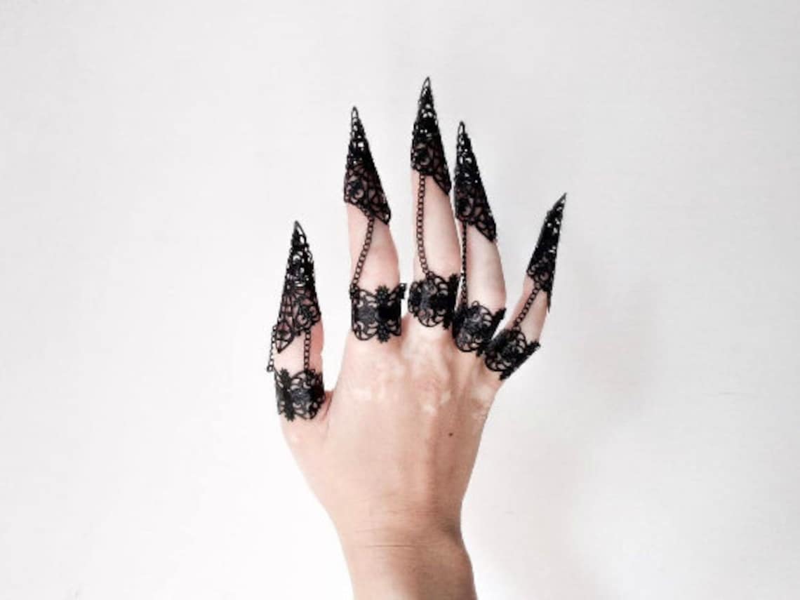 Hand Armor Finger Claws Goth Halloween Gift Claw Rings | Etsy