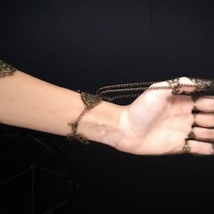 Goth Hand Armor "siha" Full Hand Metal Glove With Claw Rings, Horror ...