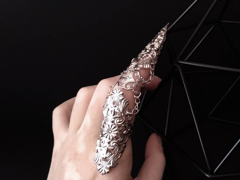 Double Ring Set X1 Full Finger Claw "rake" Claw Ring Vampire Jewelry ...