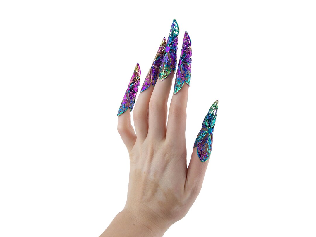 Pride Nail Claws Rainbow Claw Rings "lilly" Gift Ideas Drag Queen ...