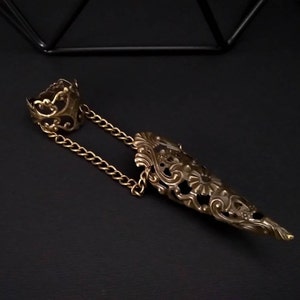 Full Hand Armour "alik" Gothic Finger Claws - Dark Nail - Dark Jewelry ...