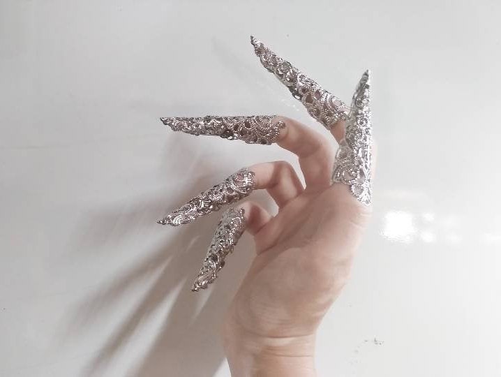 Extra Long Nail Claws jix Claw Rings Goth Wedding | Etsy