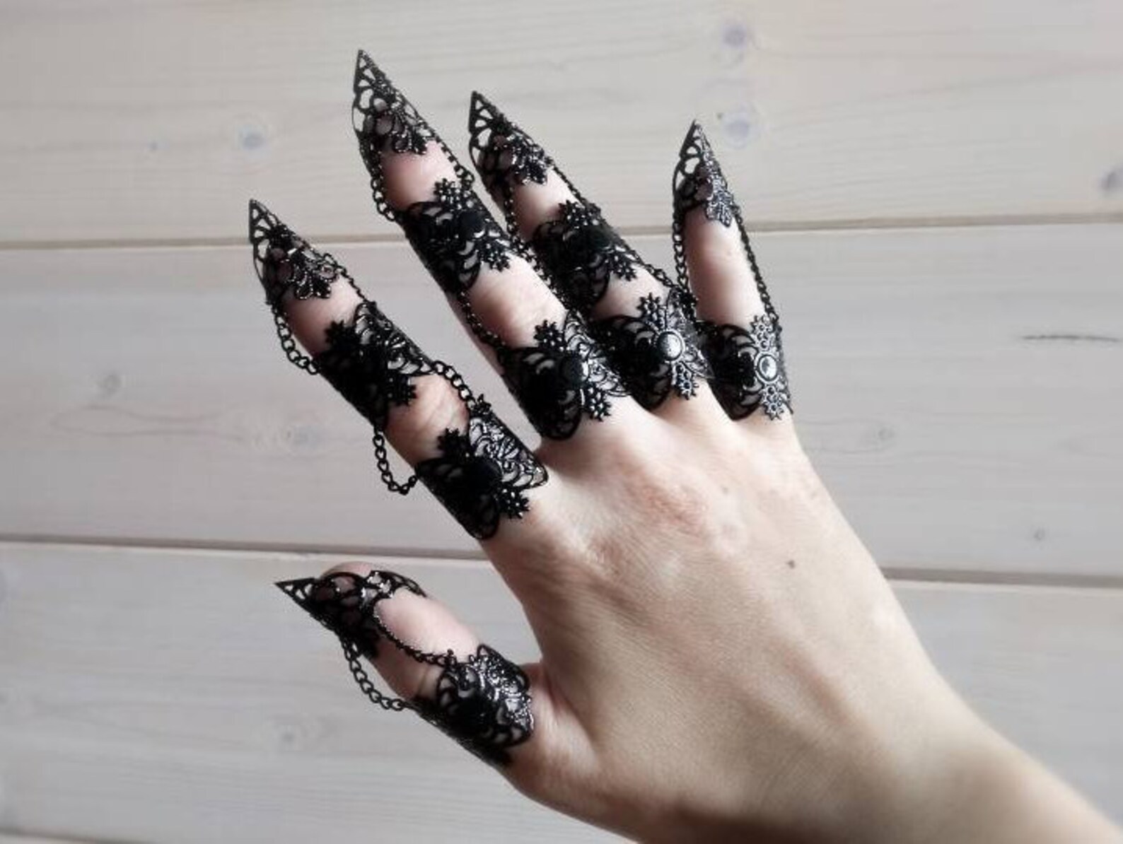 Black Hand Armor Jewelry eleine Claw Rings Gothic - Etsy