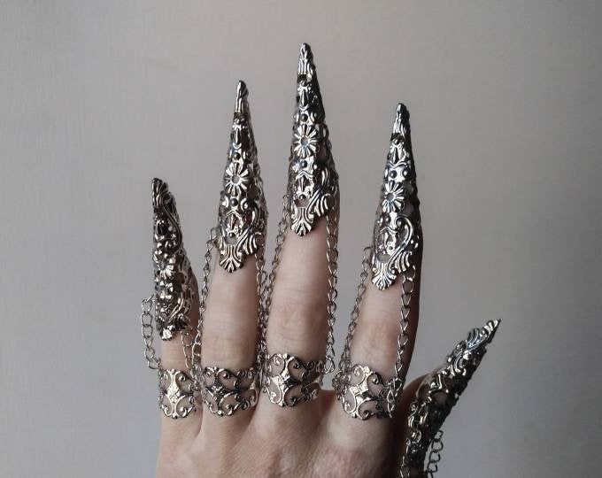 Full Hand Armor alik Gothic Finger Claws Dark - Etsy UK