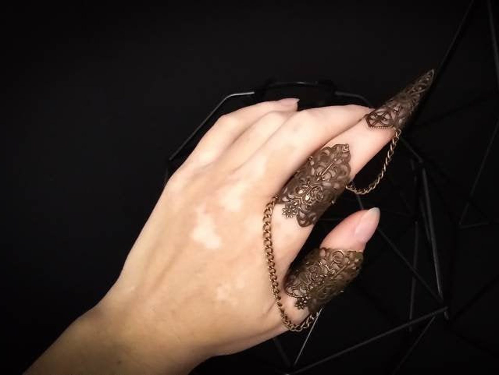 Double Ring Full Finger Ring Claw Rings sigit - Etsy