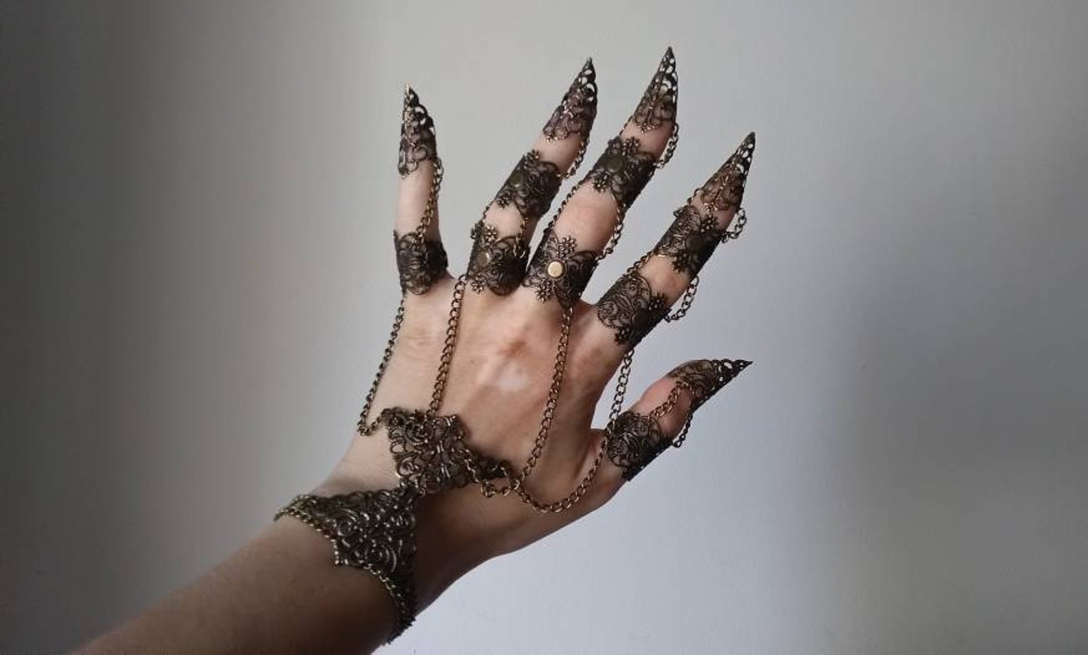 Full Hand Claws ophelia Gothic Jewelry Gift Finger - Etsy