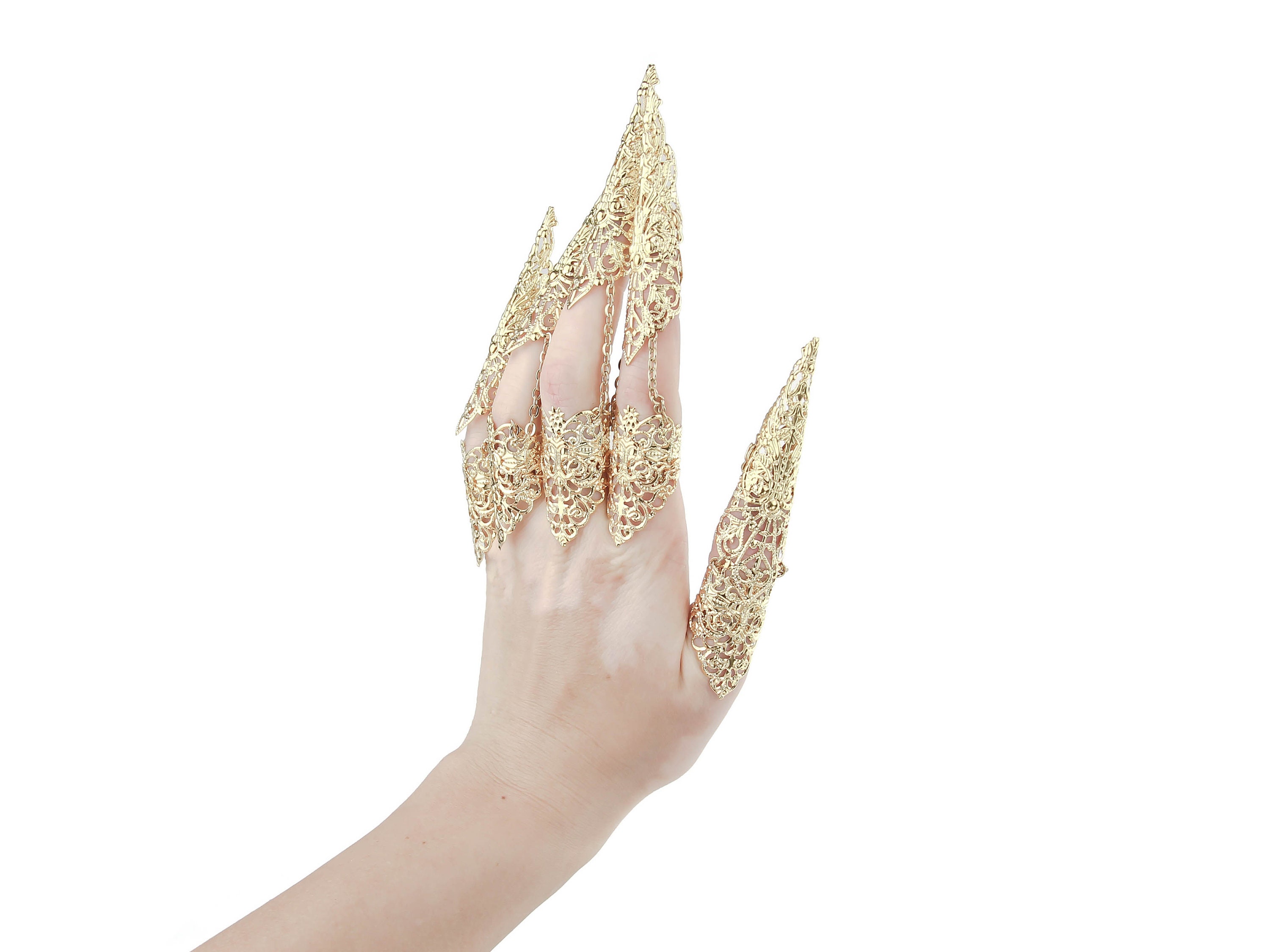 Claw Rings Full Finger "kona" Drag Queen Ring Finger Claws Goth Nail ...