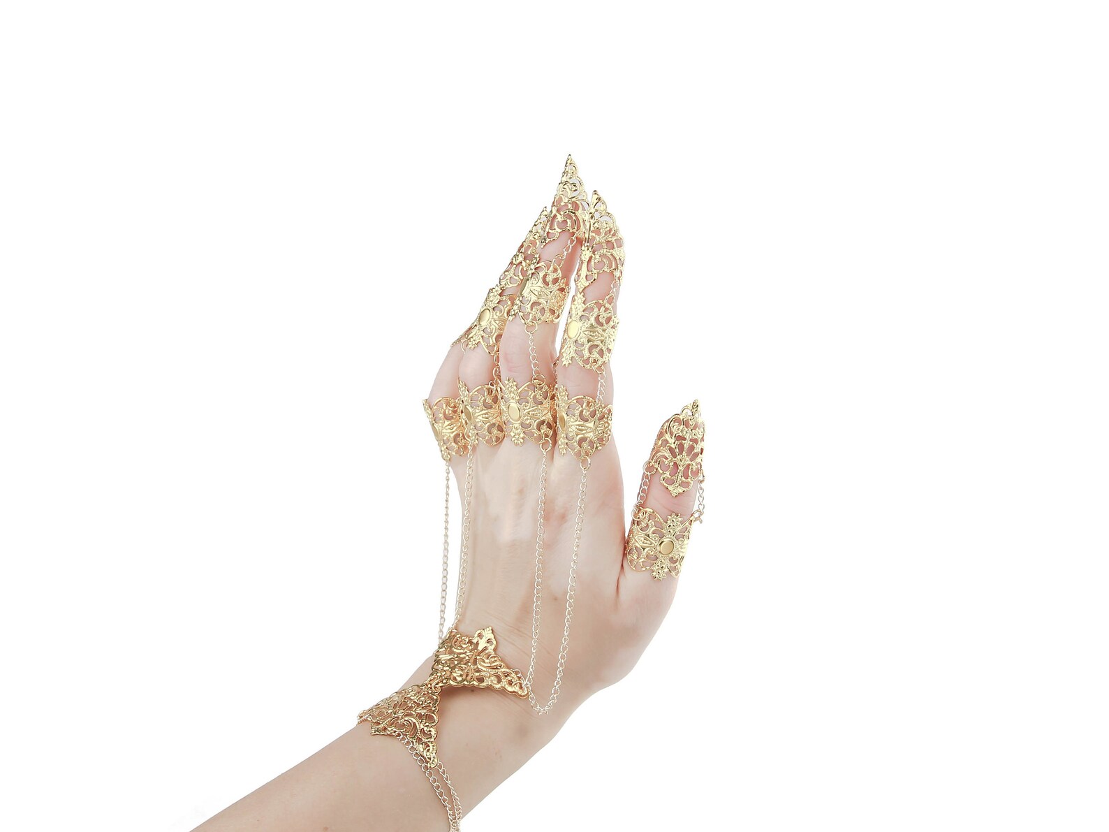 Full Hand Claws ophelia Gothic Jewelry Gift Finger Claw Goth Galentines ...